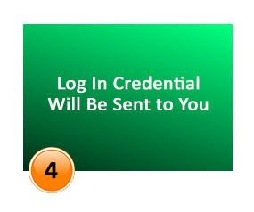 login credientials will be send to you