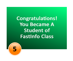 congratulations! you became a student of FastInfo Class